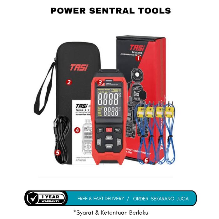 Jual Thermocouple Data Logger 4 Chanel TASI TA-612C Thermometer TA612C USB - Jakarta Barat ...