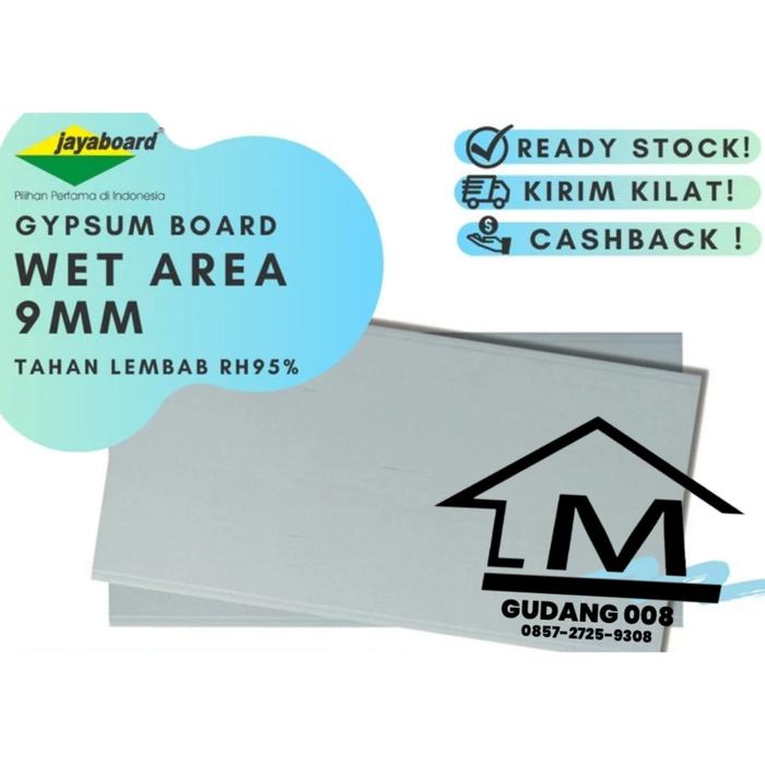 Jual gypsum jayaboard water resistance 9mm 1200x2400 / WR jaya / gipsum ...
