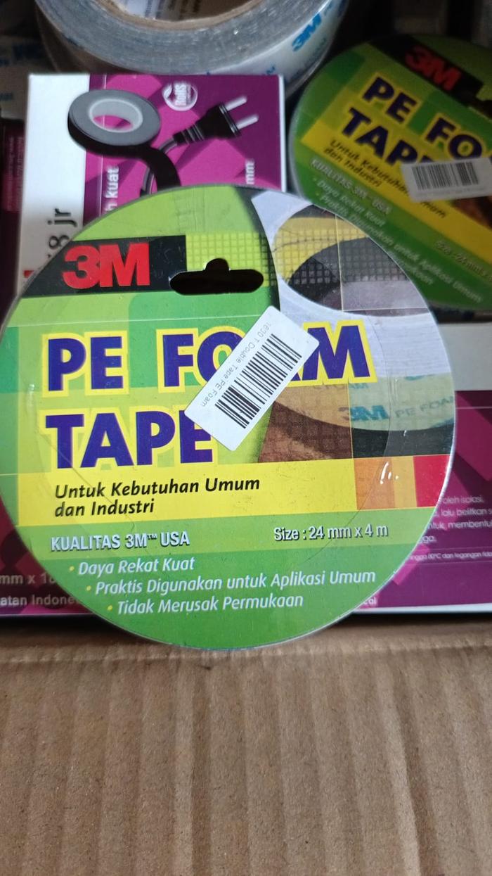 Jual 3M 1600 T Double Tape PE Foam tebal: 1.0 mm, size 24 mm x 4m ...