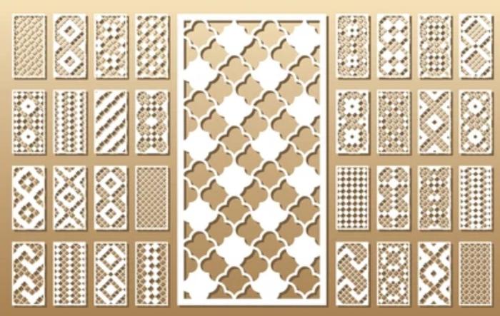 Jual Panels Vector geometric dekorasi partisi Desain File Laser Cutting ...