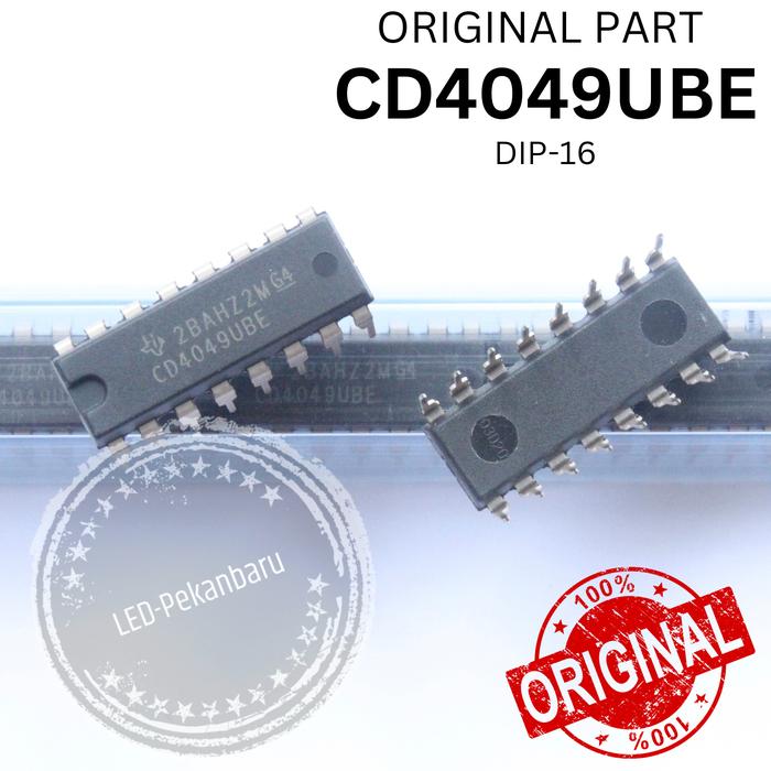Jual IC ORIGINAL CD4049UBE DIP CD4049 16PIN CMOS HEX BUFFERS/CONVERTER ...