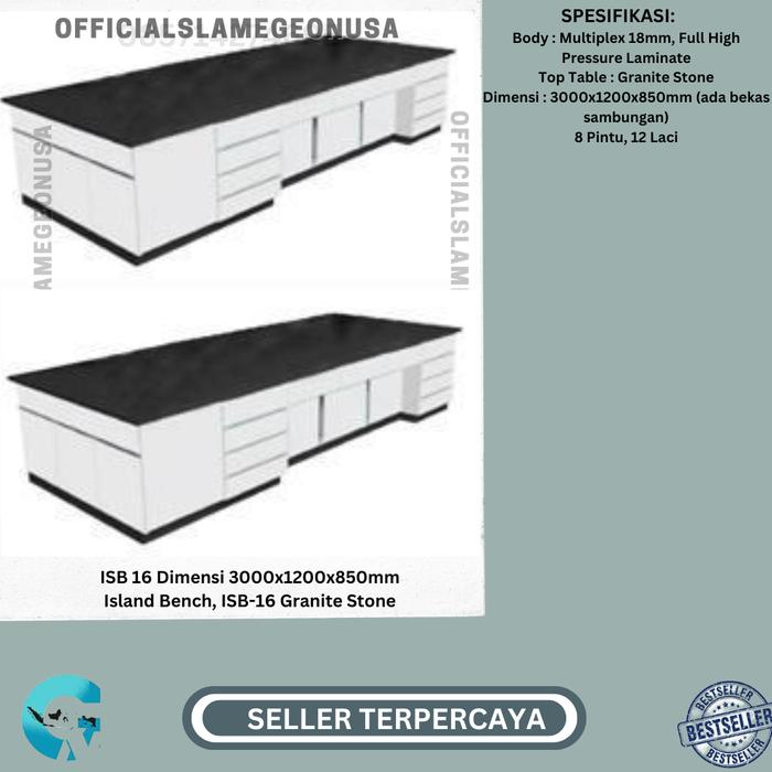 Jual meja lab atau meja Island Bench, ISB-16 Granite Stone - Kab ...