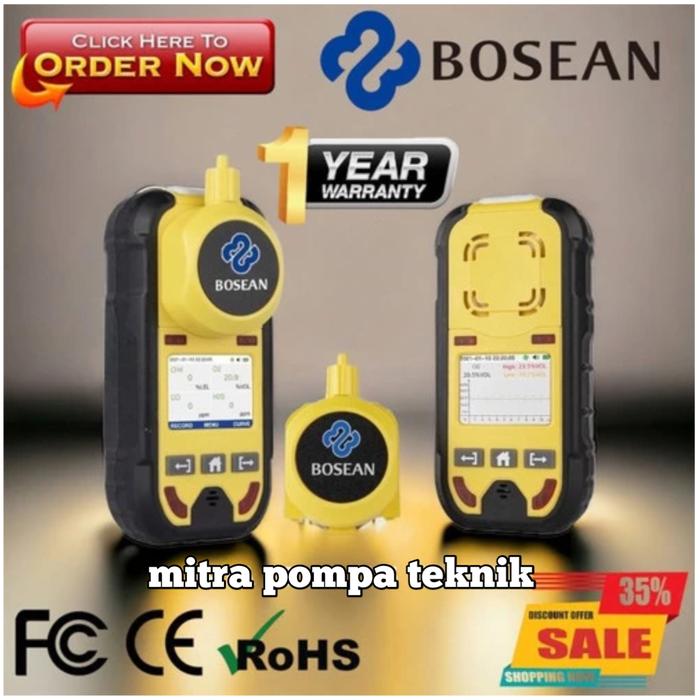 Jual Bosean BH-4M H2S O2 CO LEL 4 In 1 Multi Gas Detector BH4M BOSEAN ...