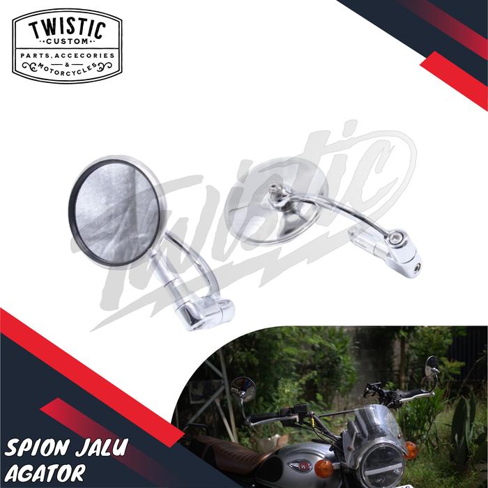 Jual Spion Jalu Motor Agator Retro Bulat W175 XSR Benelli Chopper ...