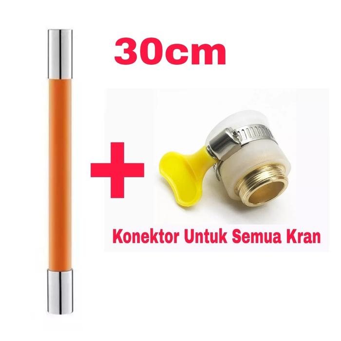 Jual Stainless flexible faucet Extention Sambungan Kran Putar 360 ...