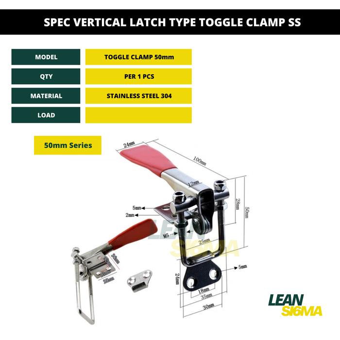 Jual Vertical Toggle Clamp Adjustable Latch Type Quick Holding Release ...