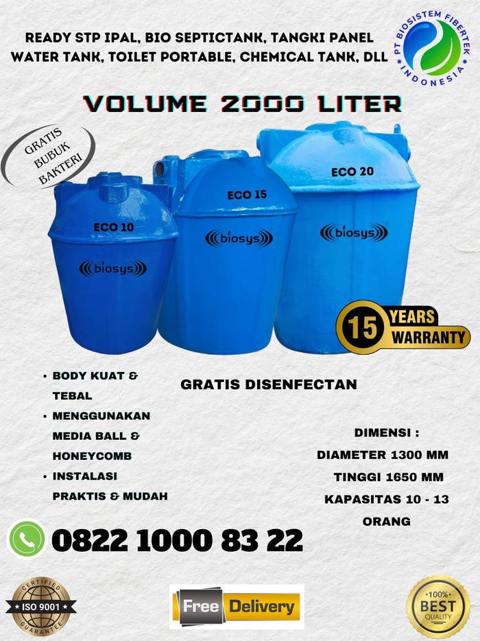 Jual Septic tank Bio tipe ECO 20 / 2000 liter Bio sepiteng, biosys ...
