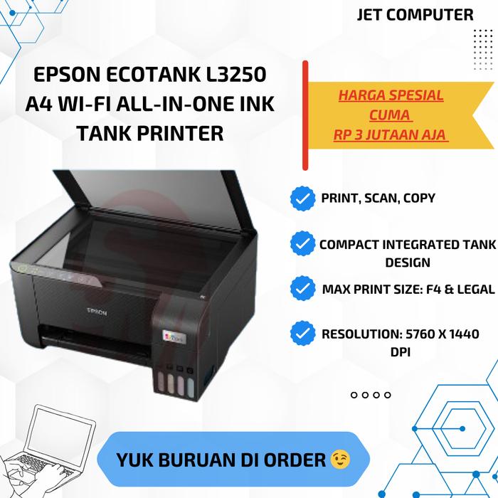 Jual Epson EcoTank L3250 A4 Wi-Fi All-in-One Ink Tank Printer - Kota ...