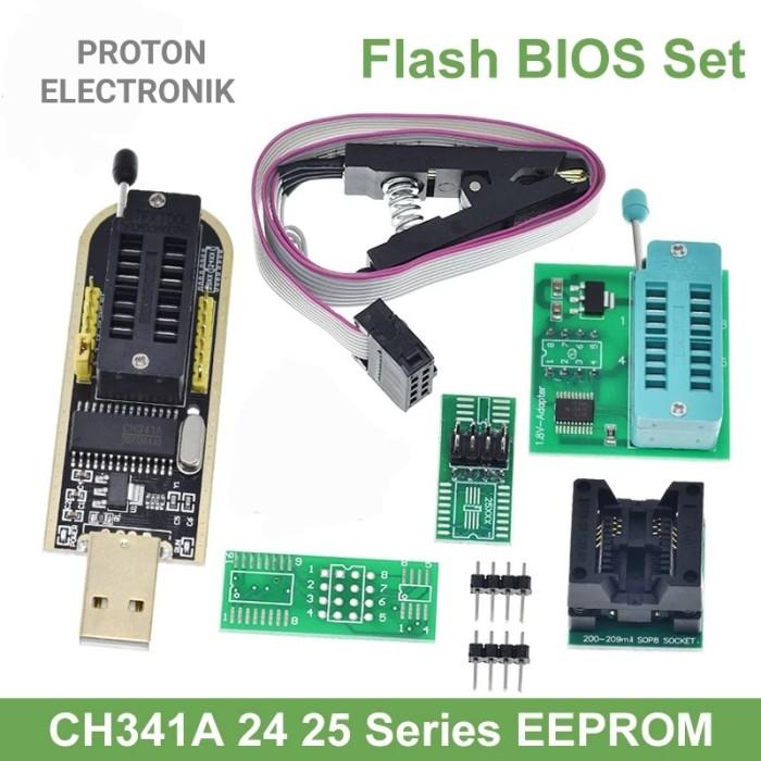 Jual Paket Komplit Alat Flash Bios Ic Ch341 Ch341a Usb Programmer Flasher Di Seller Kingyo ...