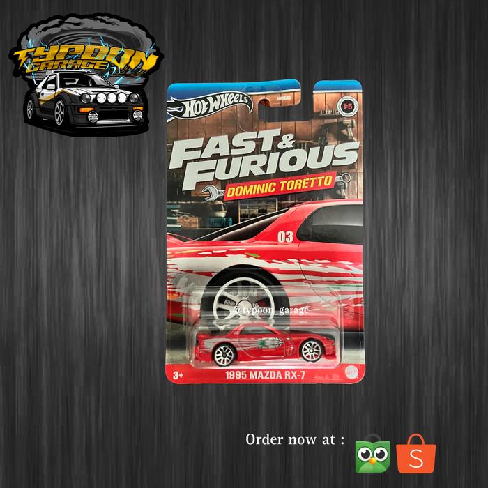 Jual hotwheels fast and furious 1995 mazda rx-7 dominic toretto fnf rx7 ...