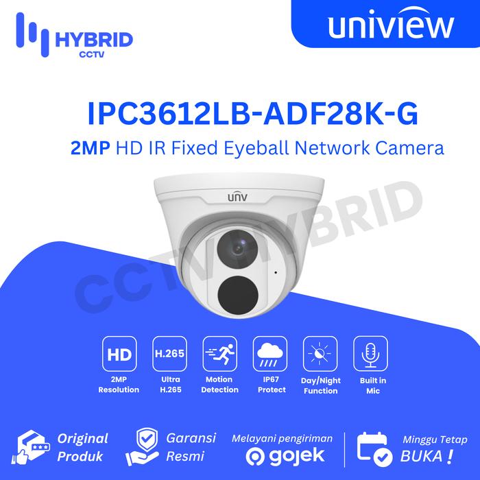Promo Uniview IPC3612LB-ADF28K-G 2MP HD IR Fixed Eyeball Network Camera - Jakarta Barat - cctv ...