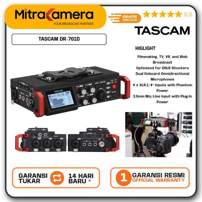 Promo TASCAM DR-701D 4-Channel Multi-Track Field Recorder Omni ...