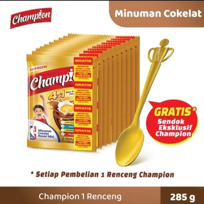 Jual Energen Champion Rasa Susu Coklat 30Gram 1 Renceng isi 10 Sachet ...