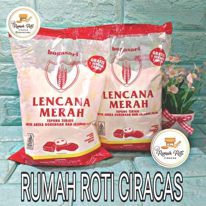 Jual TEPUNG LENCANA MERAH BOGASARI 1KG TERIGU ANEKA GORENGAN, JAJANAN ...