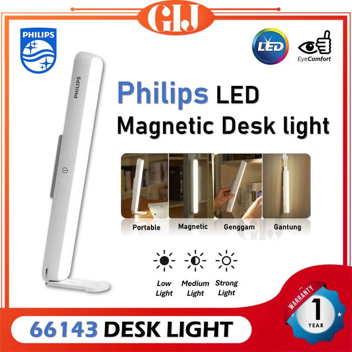 Promo Philips Magnetic Lamp 66143 Lampu Baca Meja Belajar / Lampu LED ...