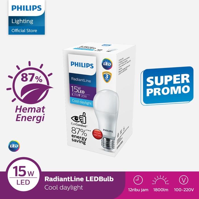 Promo [PROMO] Lampu Philips RadiantLine Bohlam LED 15W 6500K Putih - Jakarta Utara - Philips ...