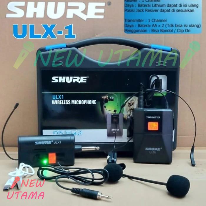 Jual Mic Wireless Headset Clip On Shure ULX 1 ULX1 Bando Jepit 1 channel - Jakarta Barat - NEW ...