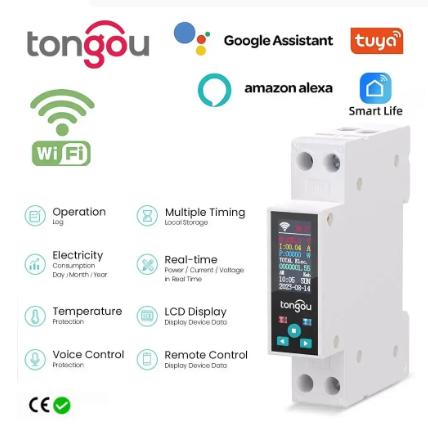 Jual TONGOU Smart MCB Circuit Breaker Over Current Under Voltage ...