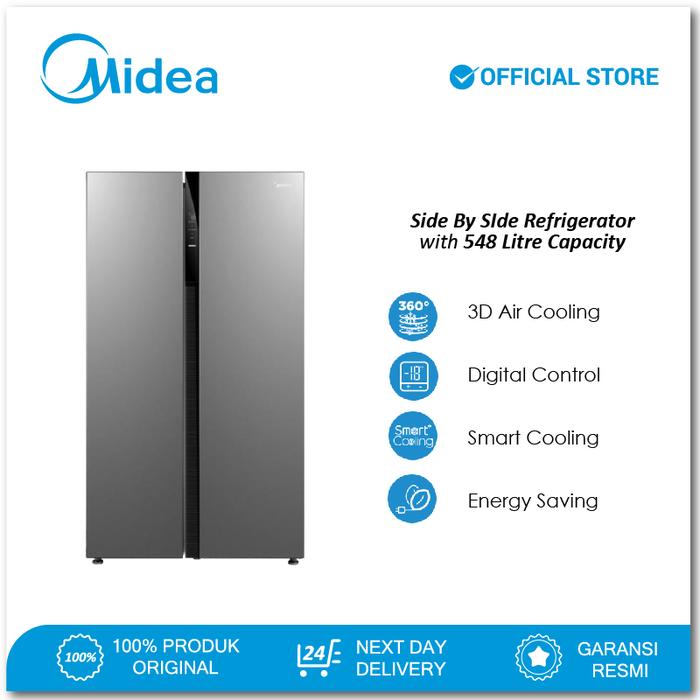Promo Midea Kulkas Side by Side/ 2 Pintu 548L - Model MDRS710FGF02ID ...