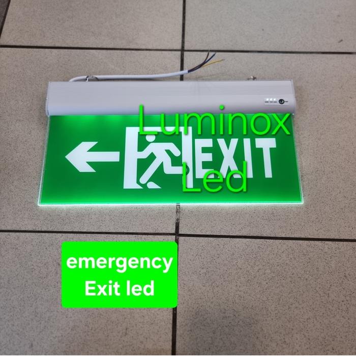 Jual kap emergency exit sign led 5w lampu darurat exit 5watt tanda ...