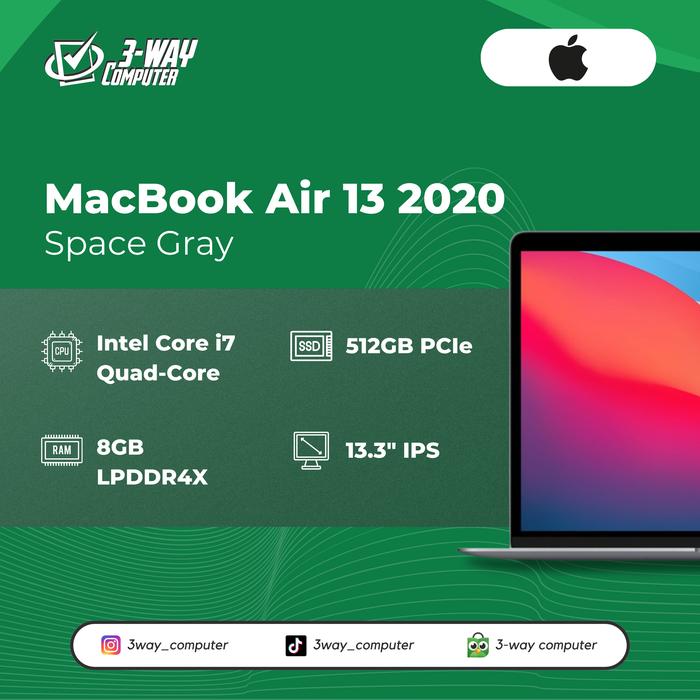 Jual Apple MacBook Air 13 2020 – Intel Core i7 1.2GHz|8GB|512GB|13.3 ...