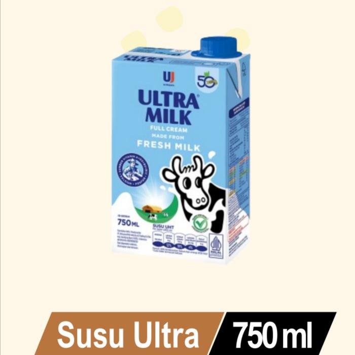 Jual Ultra milk susu ultra 750 ml susu UHT - Full cream - Kota Bekasi ...