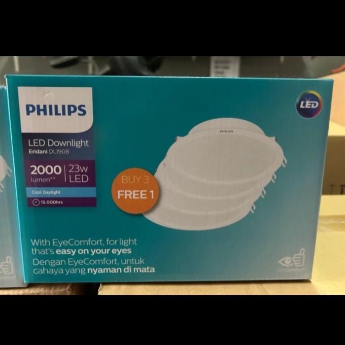 Jual lampu downlight led philips led panel eridani paket isi 4 tanam 3 ...