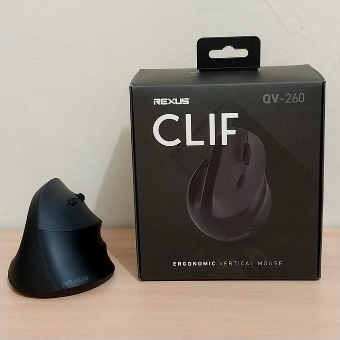 Jual Rexus Clif Vertical Mouse Wireless Dual Mode Connection QV-260 ...