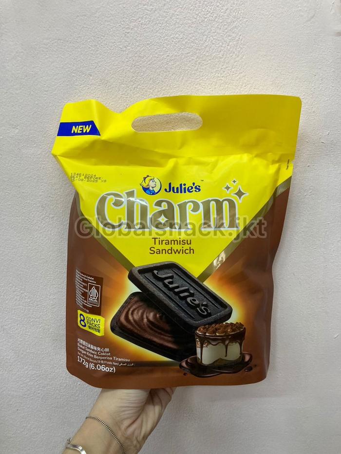 Jual JULIE'S CHARM DOUBLE CHOCOLATE SANDWICH / TIRAMISU - CHARM ...