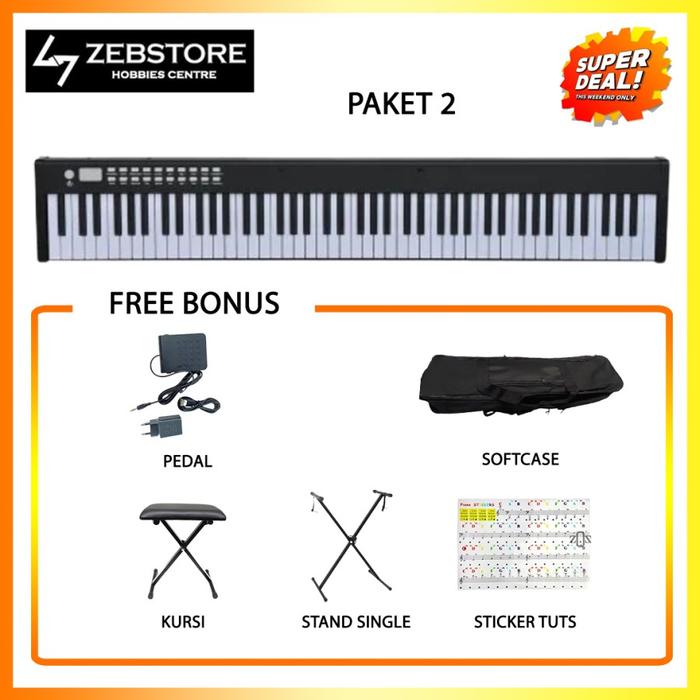 Jual Keyboard Piano Elektrik Electric Bora BX2 88 key Digital Portable ...
