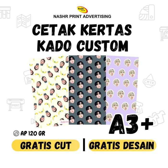 Jual CETAK KERTAS KADO CUSTOM CETAK BUNGKUS KADO WRAPPING PAPER CETAK ...