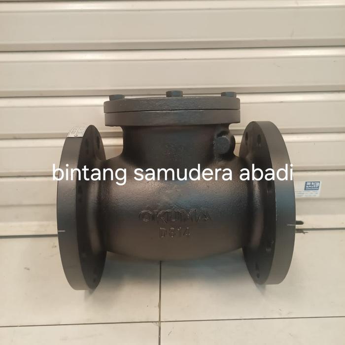 Jual swing check valve 4" inch dn100 jis 10k cast iron check valve ...