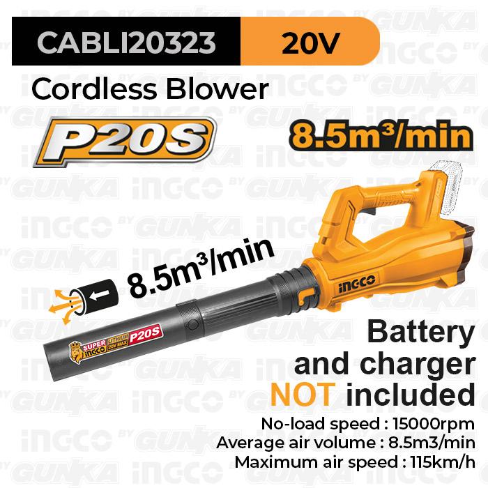 Promo P20S Cordless Blower (8.5m³/min) INGCO CABLI20323 Mesin Tiup Debu ...