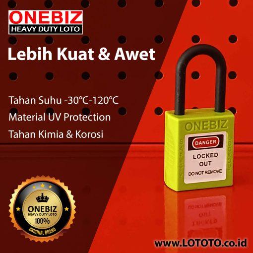 Jual Gembok LOTO Safety Padlock Electric Bahan Nylon Pendek Green Hijau ...