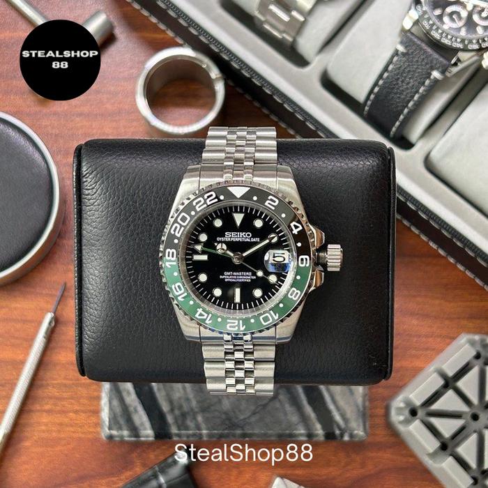 Jual Seiko Sprite Gmt Master NH34 Dual Time Automatic Timeless Design ...