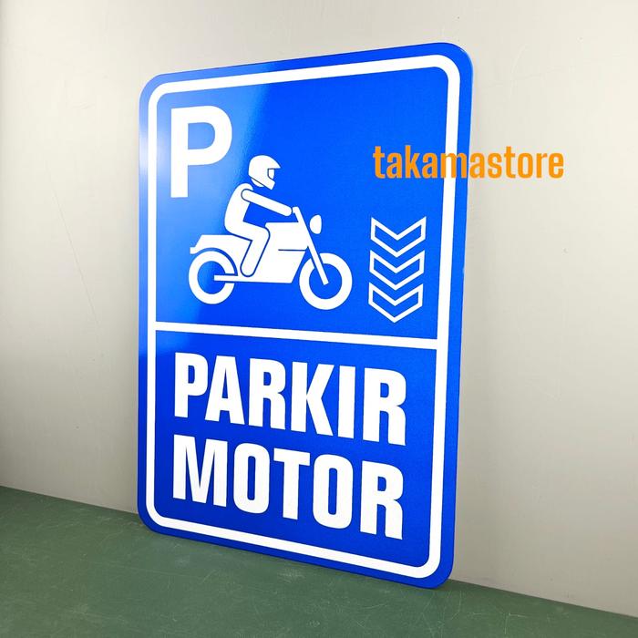 Jual Rambu Parkir Motor dan Parkir Mobil 35cm x 50cm plat alumunium ...