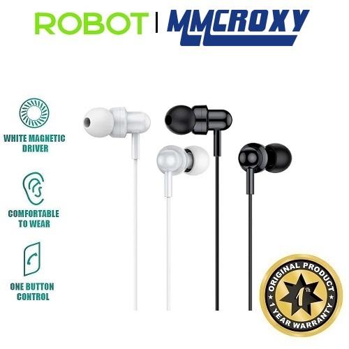 Promo Robot RE10 Headset Semi In-Ear Wired Earphone Clear & Comfortable ...
