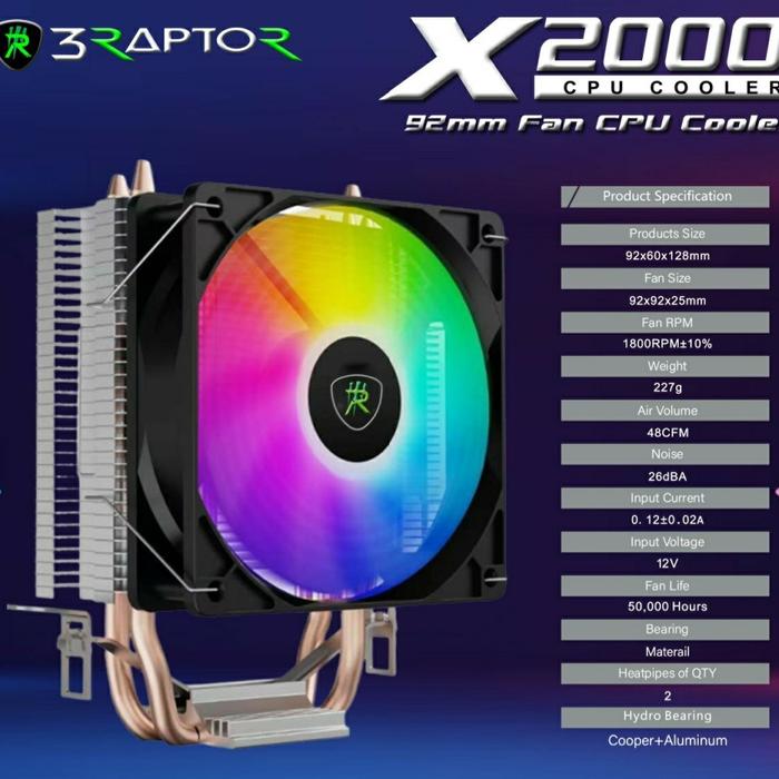 Jual HSF PROCESSOR RAPTOR X2000 RGB LGA 1700 READY - Kota Tangerang ...