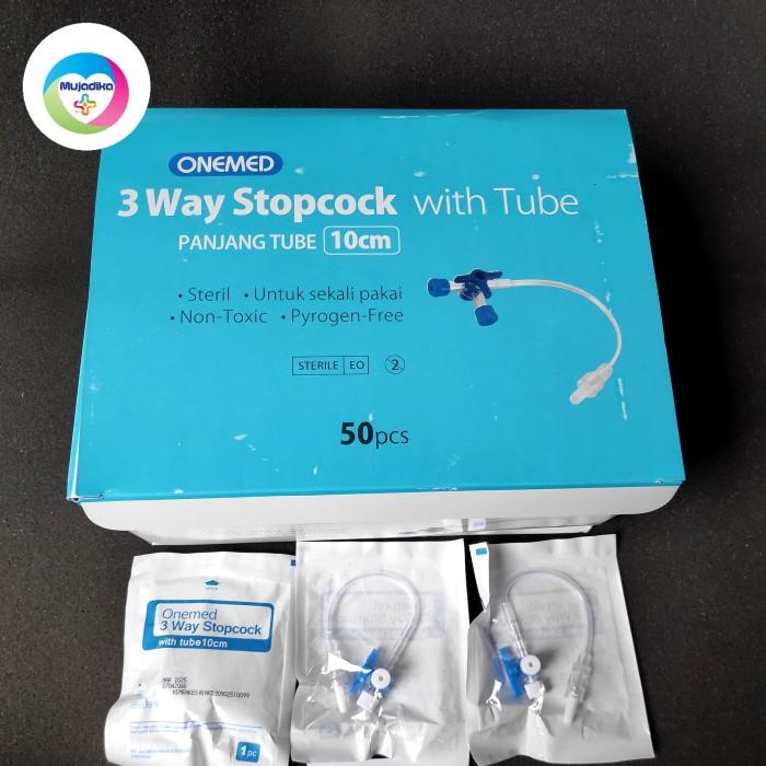 Jual 3 WAY STOPCOCK WITH TUBE DENGAN SELANG CONECTOR 10cm ONEMED - BOX ...