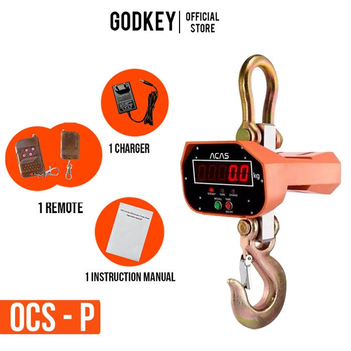 Promo OCS- P / A 10T Timbangan Gantung Digital Kapasitas 10TON ...