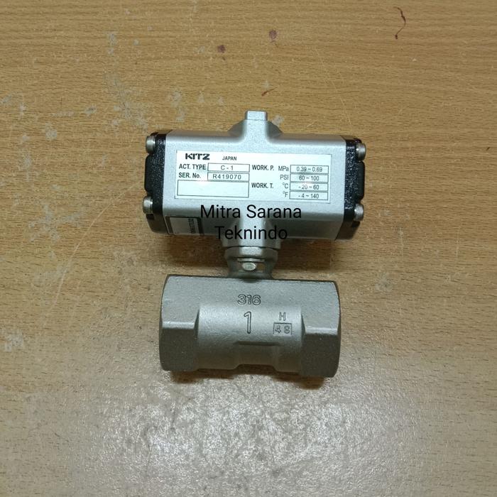 Jual Kitz Ball Valve Pneumatic Actuator Stainless 316 Drat 1" inch Kitz ...