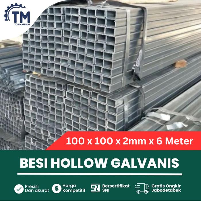 Jual Harga Besi Hollow Galvanis 10x10 Cm (100 x 100) Tebal 2mm Panjang ...