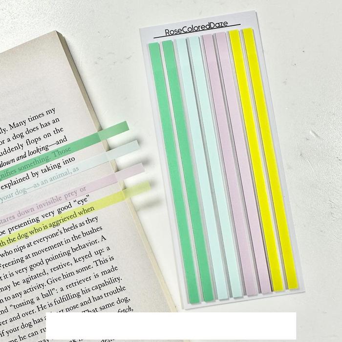 Jual 160 Lembar STRIP Transparan Sticky Note / Highlighter Penanda Buku ...