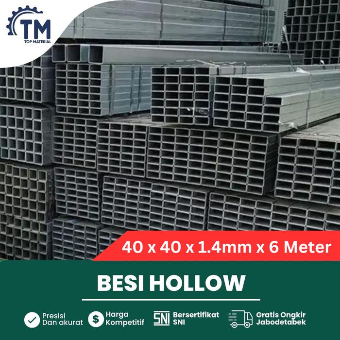 Jual Harga Besi Hollow Hitam 4x4 (40 x 40) Panjang 6 Meter Tebal 1.4mm ...