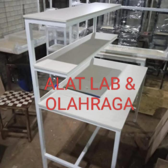 Jual MEJA RAK TINGKAT SERBAGUNA MEJA SEKOLAH MEJA LABORATORIUM MEJA ...