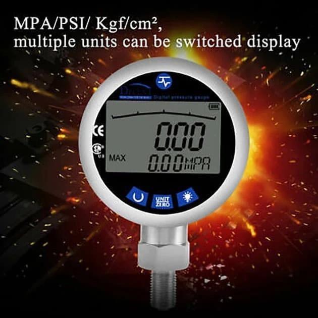 Jual Hydraulic Pressure Gauge 0-60 MPa Kpa PSI Kgf cm2 Digital ...