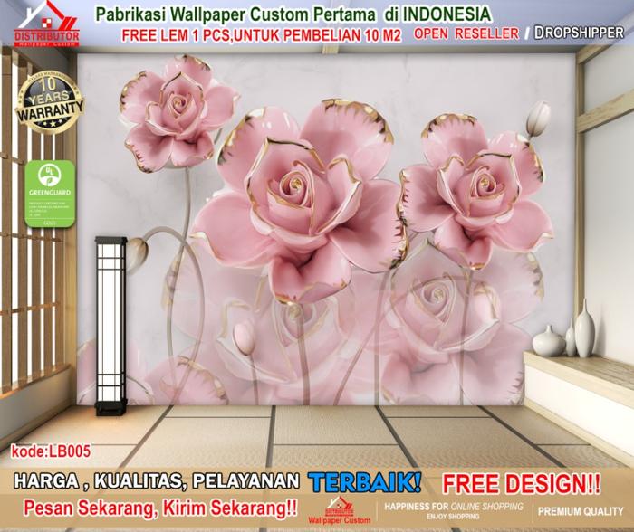 Jual Wallpaper Dinding 3D Tema Flower | Wallpaper Kamar | Wallpaper ...