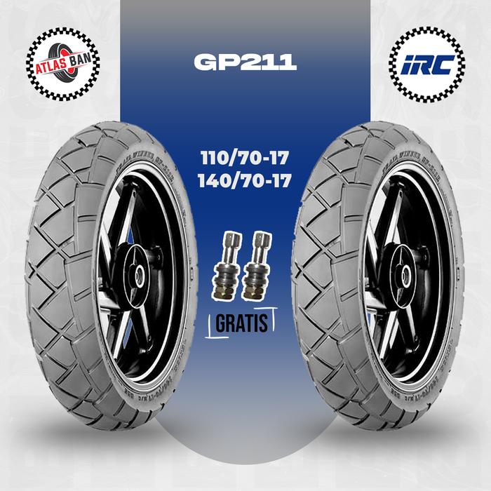 Promo Paket Ban Motor Adventure IRC GP-211 110/70 - 140/70 Ring 17 ...