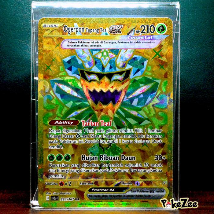 Jual Ogerpon Topeng Teal ex UR sv6s 224/167 Kartu Pokemon TCG Indonesia seri Topeng ...