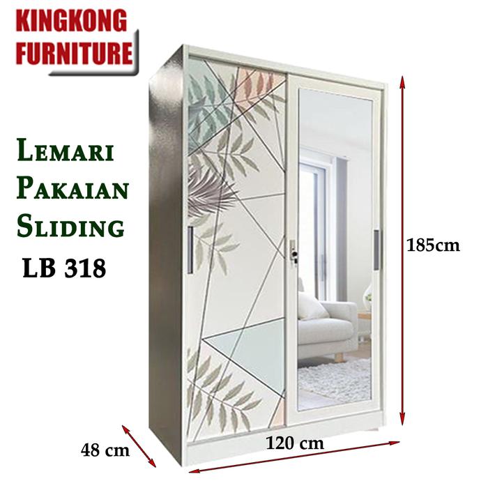 Jual Lemari Pakaian Besi / Lemari Baju Besi / Lemari Pakaian Sliding 2 Pintu | 3 Pintu Murah ...